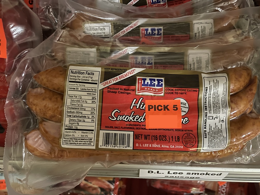 Lee Brand Hickory Smoked Sausage - Kingsland Meats