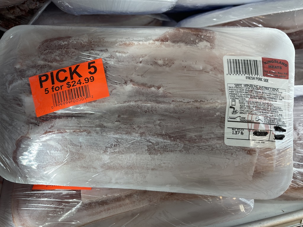 Fresh Pork Side (frozen) - Kingsland Meats