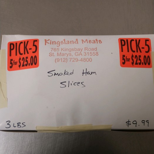 3 lb. box Smoked Ham Slices (frozen) - Kingsland Meats