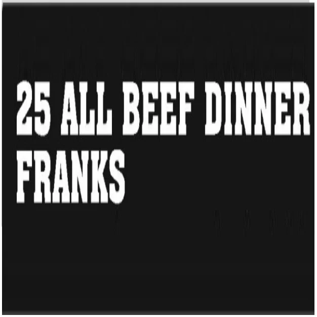 All-Beef Dinner Franks (25 cnt.) - Kingsland Meats